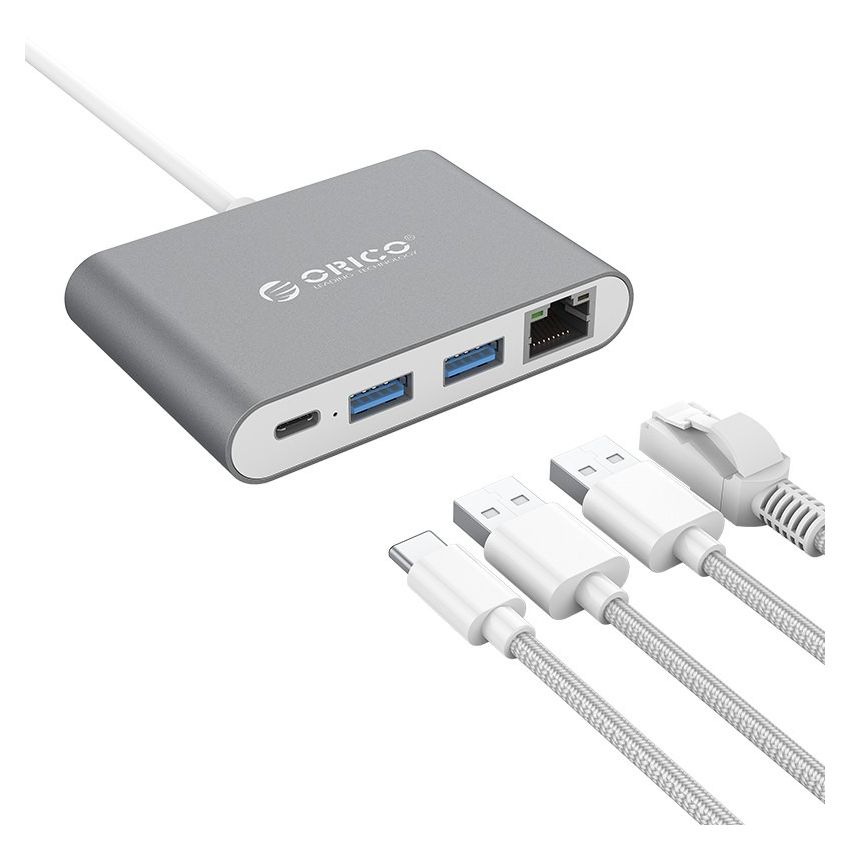 ORICO RCR2A Aluminum ORICO Type-C to Type-C / USB3.0 /RJ45 Adapter